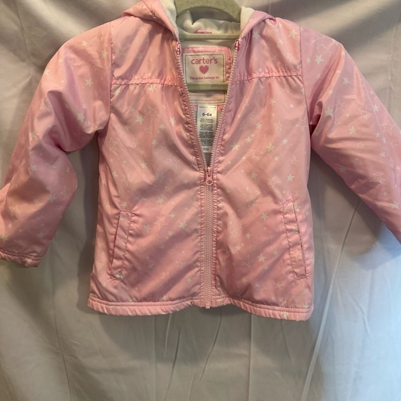 Carter's | Jackets & Coats | Carters Pink Star Kids Jacket The Sleeves ...